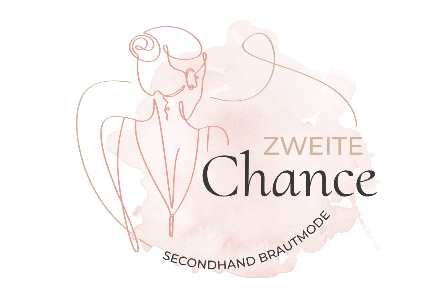 Logodesign für "Zweite Chance" ein Secondhand-Brautmodengeschäft